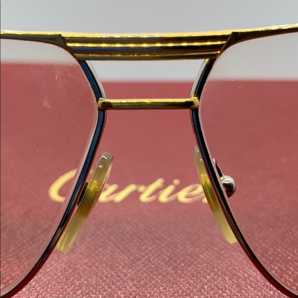 Cartier | Accessories | Vintage Cartier Wire Framed Tricolored Glasses ...